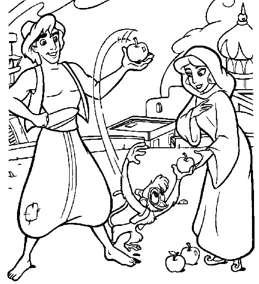 Ali Baba And The 40 Thieves Coloring Pages Sketch Coloring Page
